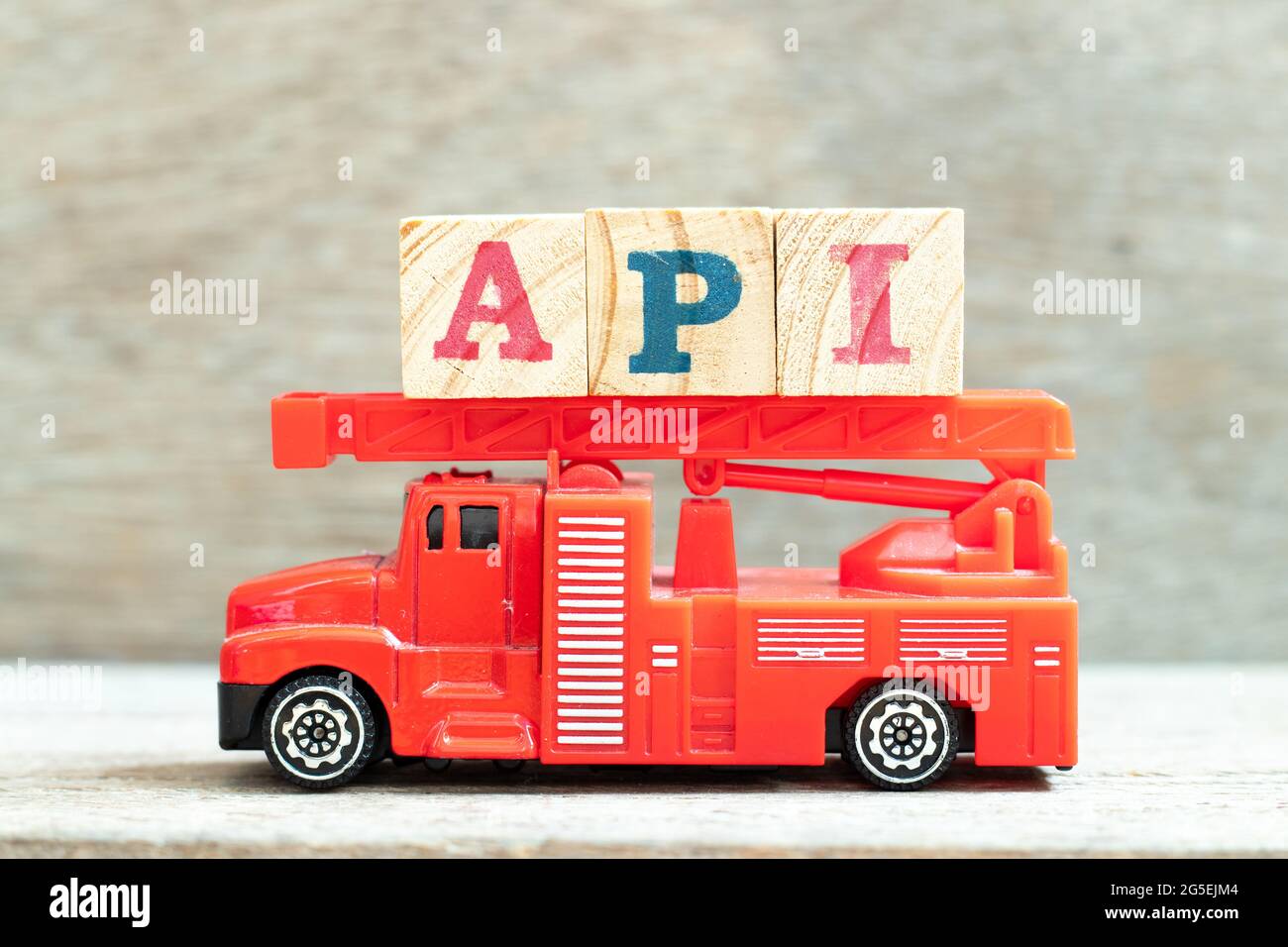 Fire Ladder Truck Hold Letter Block In Word Api Abbreviation Of Application Programming