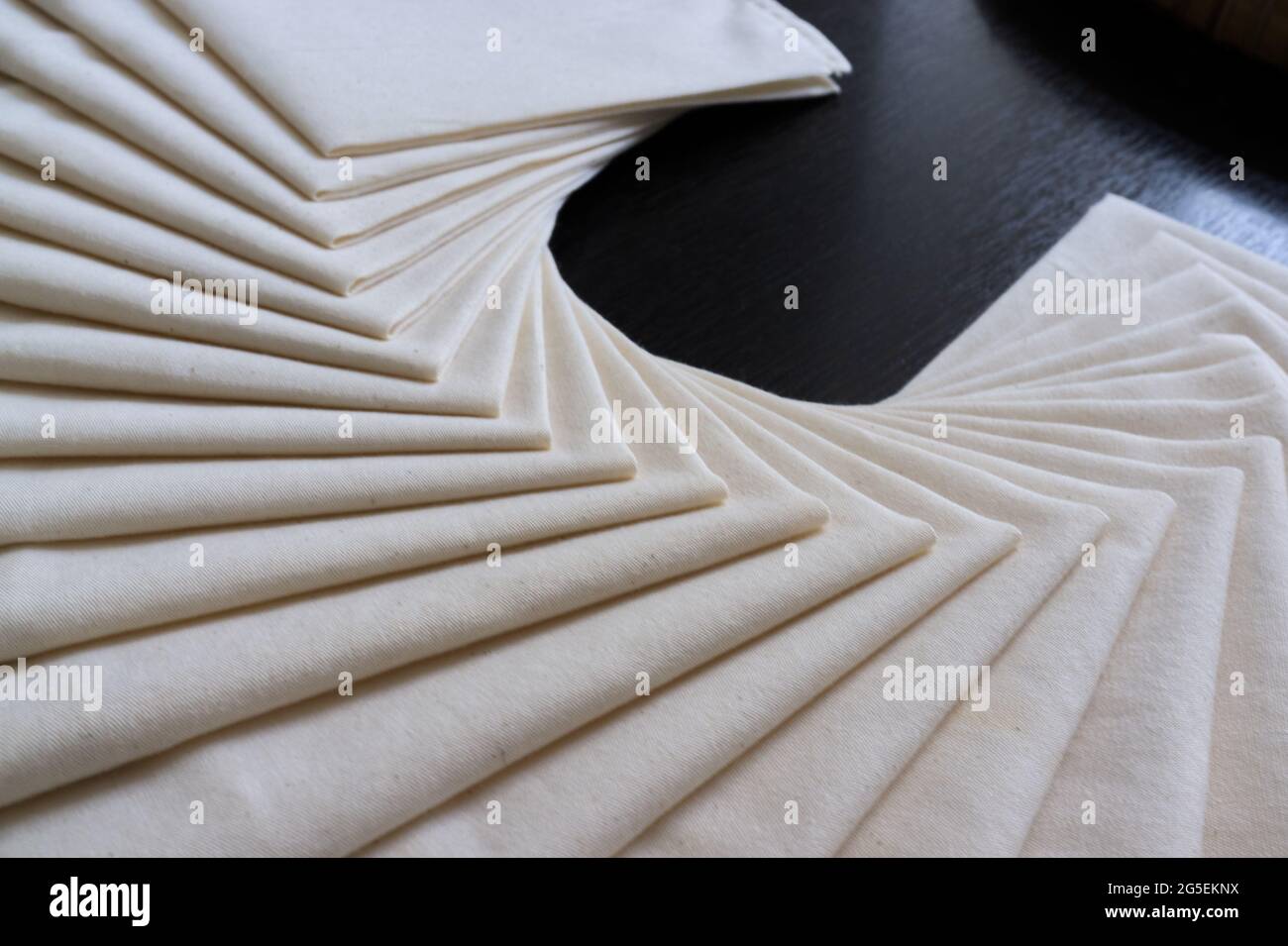 White Fabric folded of stacked . Fabric texture background Stock Photo ...