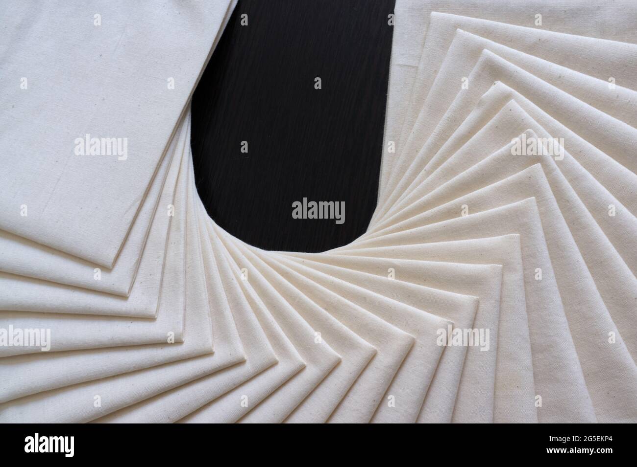 White Fabric folded of stacked . Fabric texture background Stock Photo ...