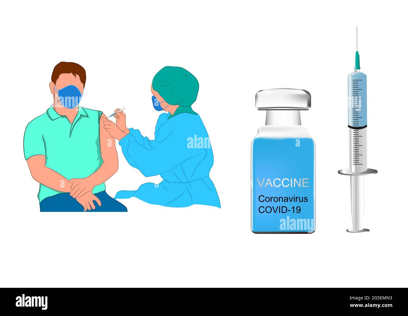Doctor shot vaccination coronavirus concept covid-19 vaccines protect ...