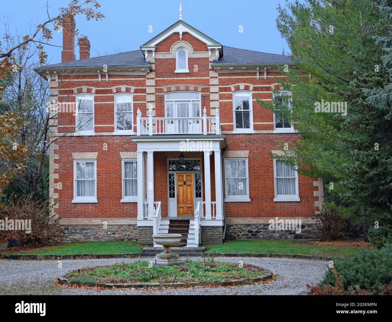 Snider House, built 1828, oldest house in north Toronto. Multicolored ...