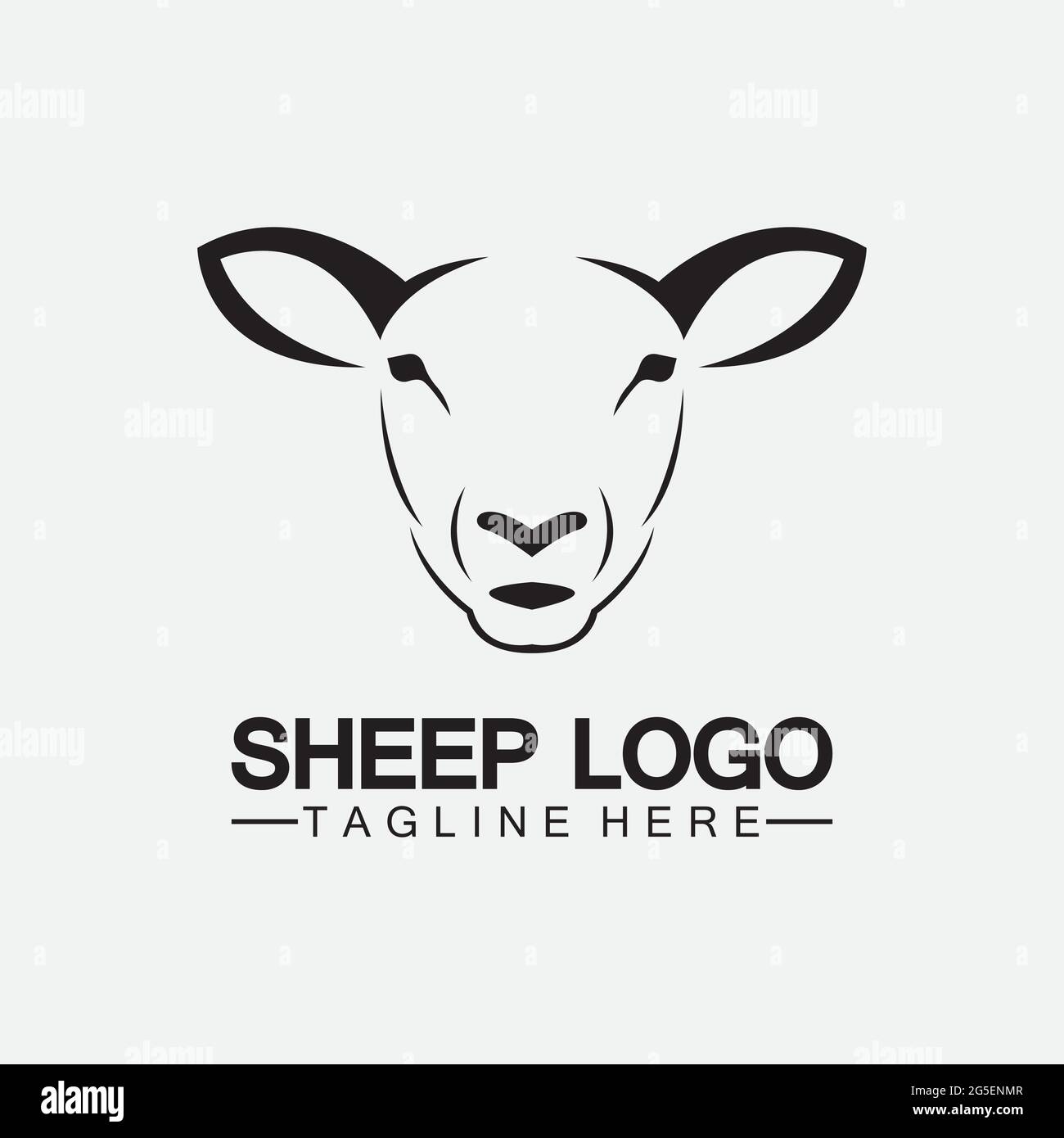 Sheep Head Logo Vector Icon Illustration Design Template Stock Vector Image And Art Alamy