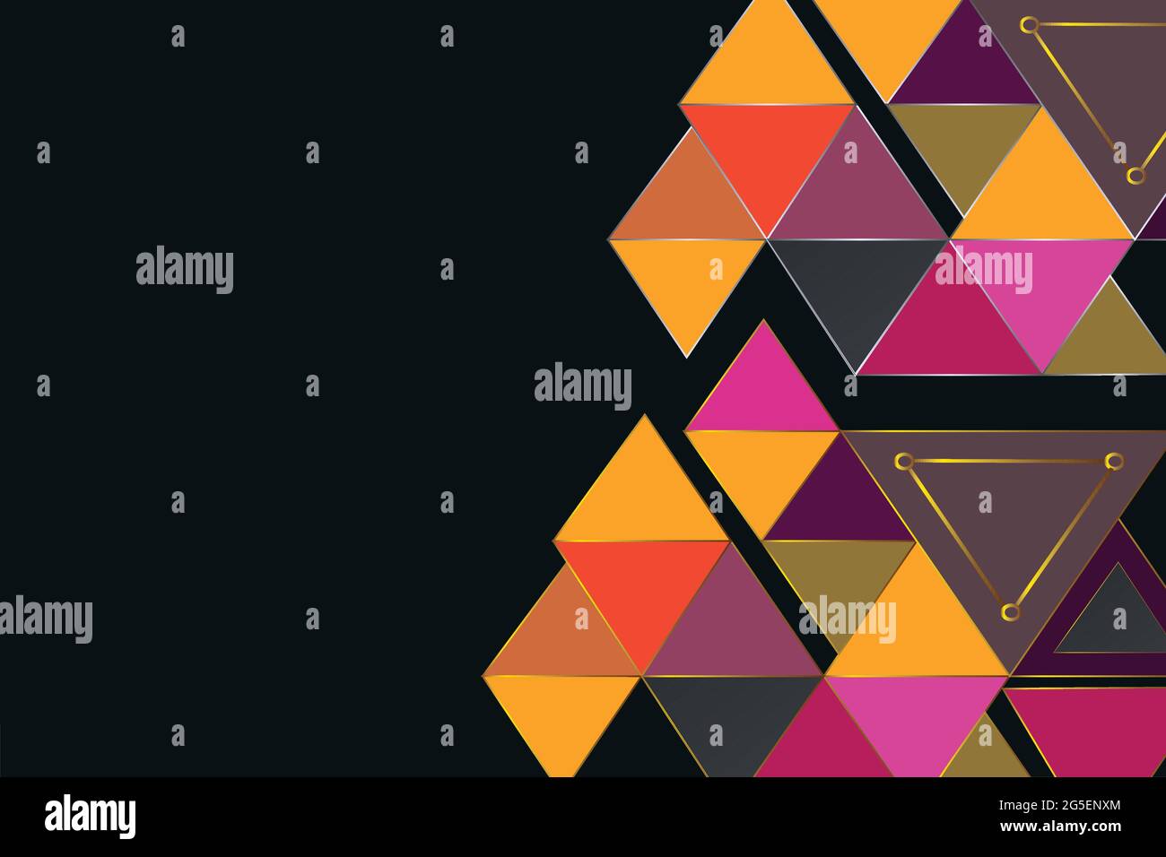 Abstract geometric background with triangles in modern style shape ...