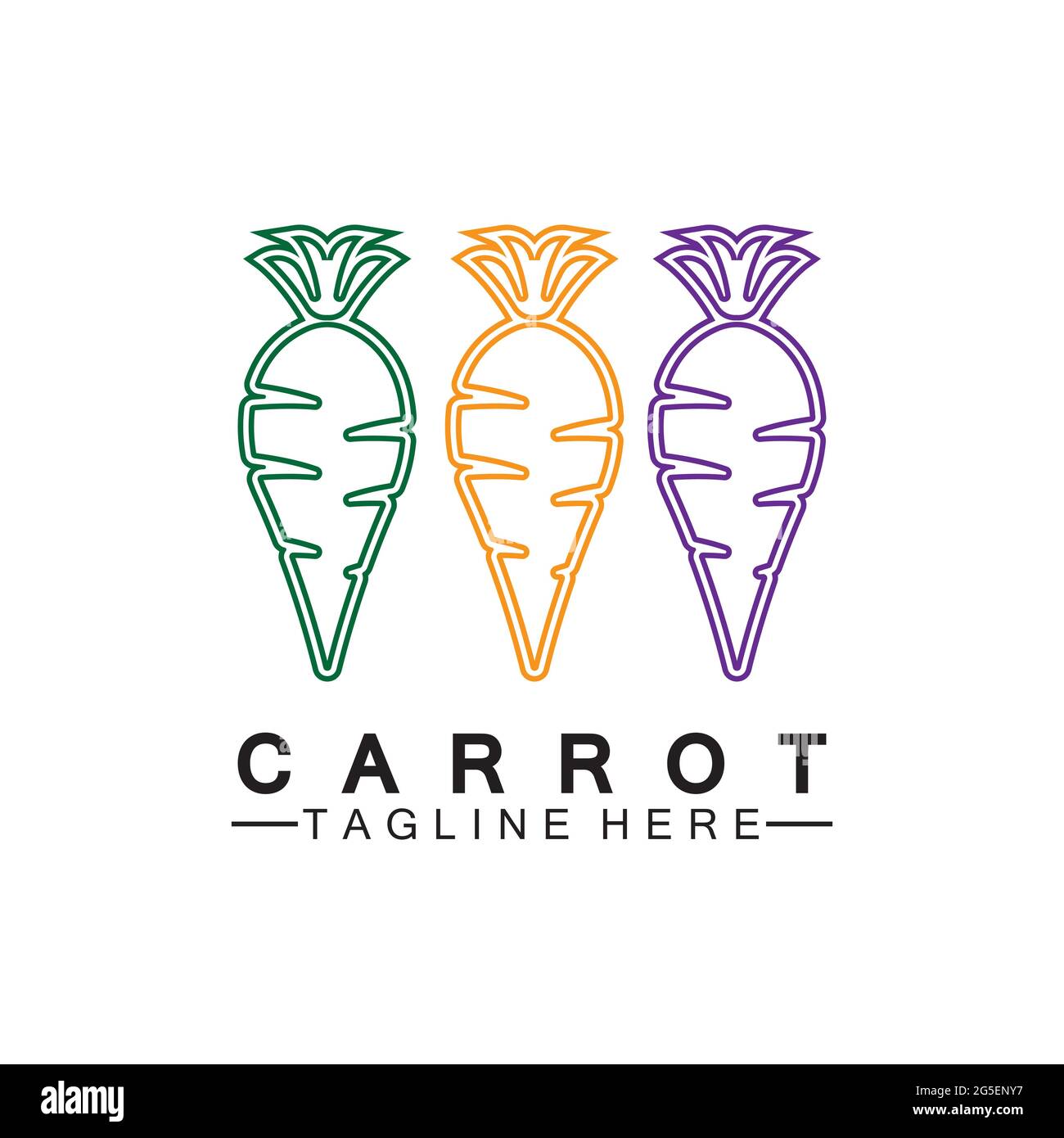 Carrot logo vector icon illustration design template Stock Vector Image ...