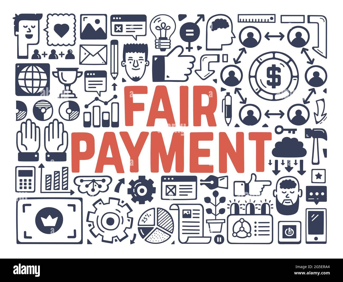 Fair Payment - Hand drawn vector illustration Stock Vector Image & Art - Alamy