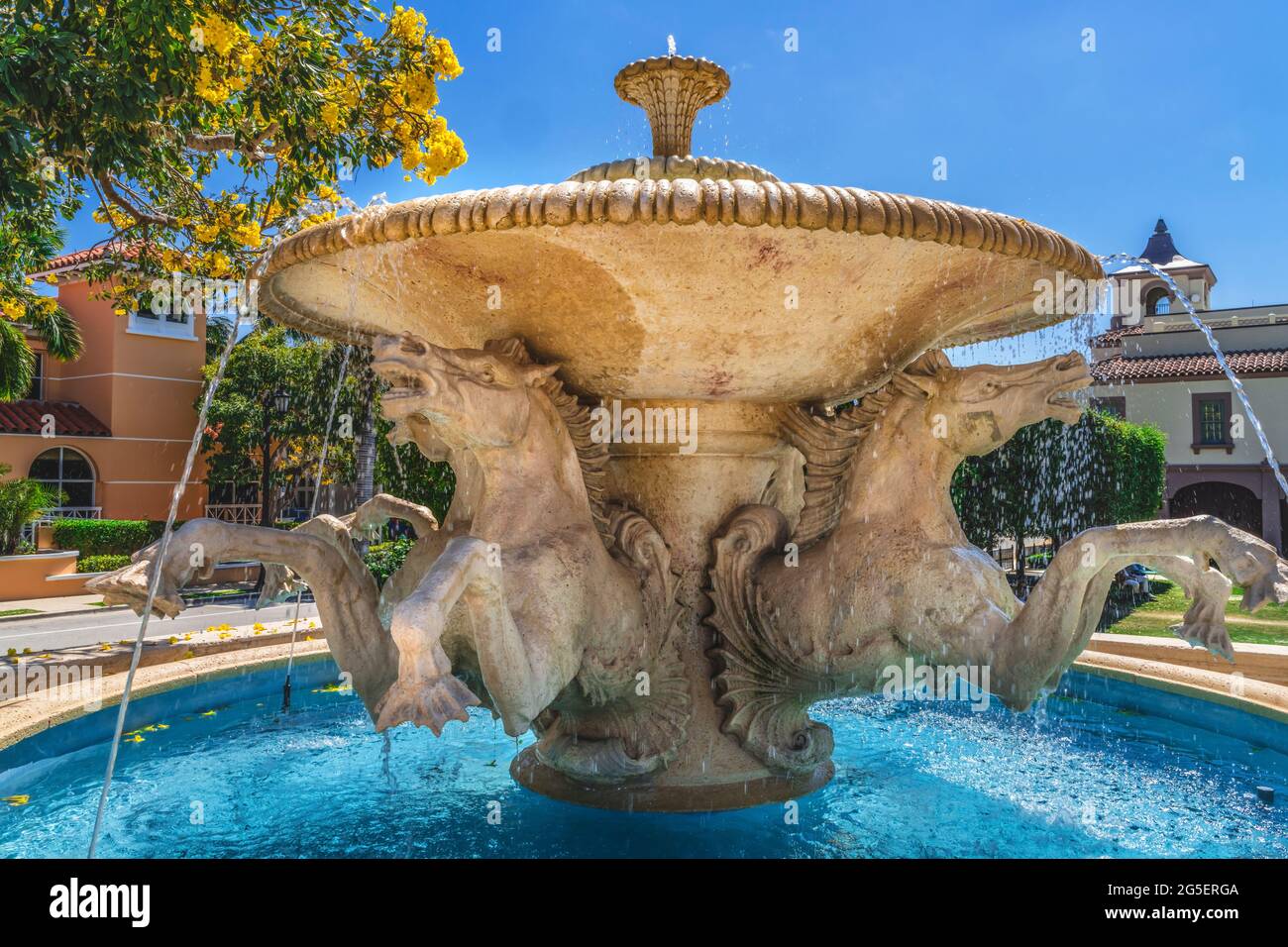 Memorial Horse Fountain Town Hall Palm Beach Florida By Addison Mizner ...
