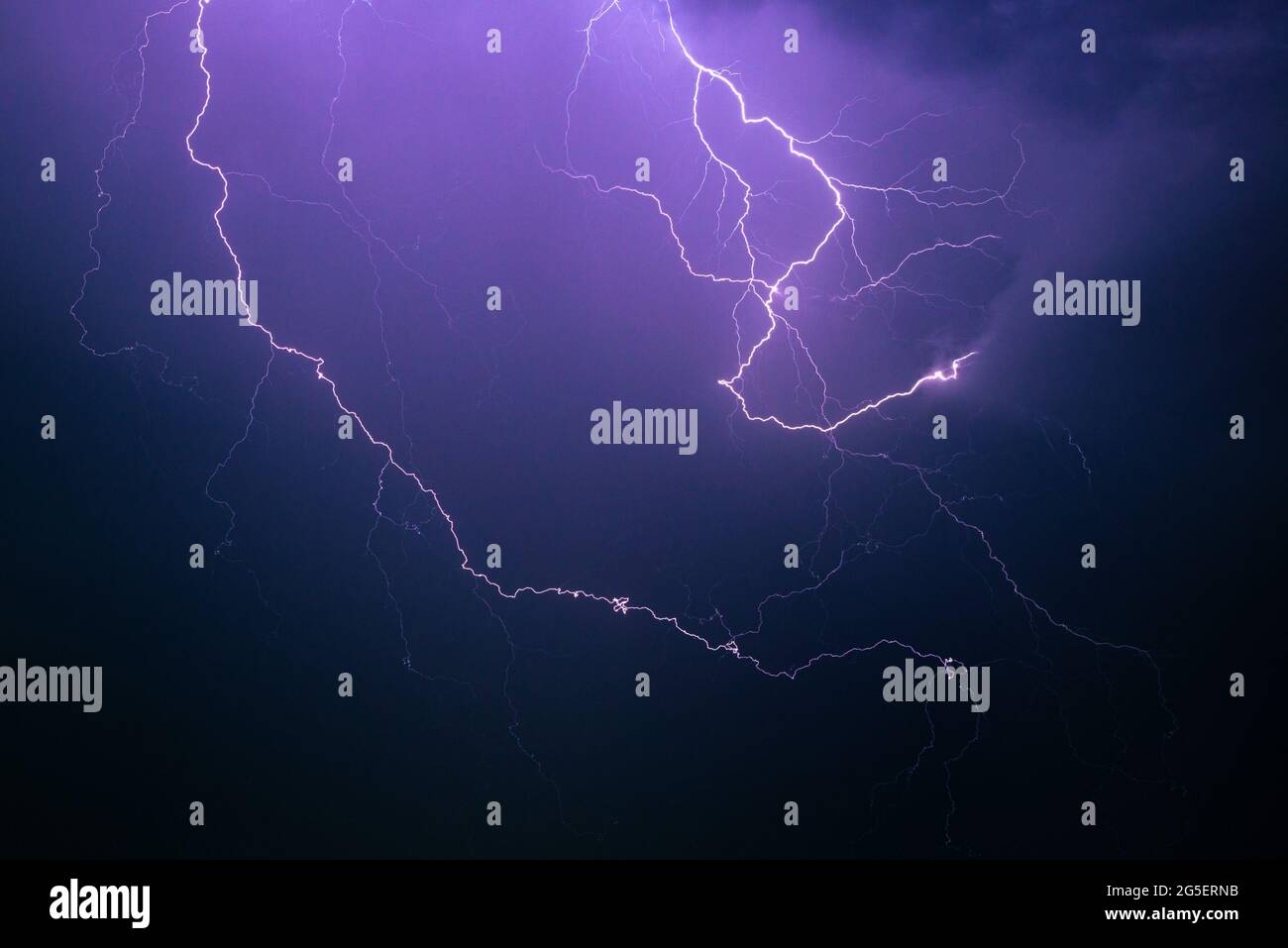 Lightning high up in the sky Stock Photo - Alamy
