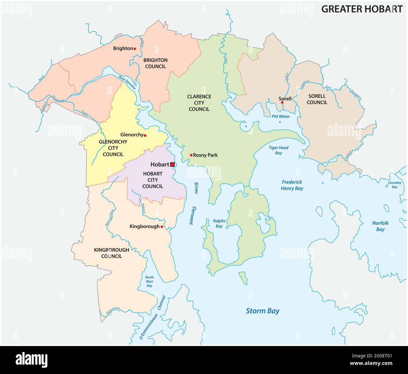 Tasman Bay Australia Map Tasman Island, Tasmania Stock Vector Images