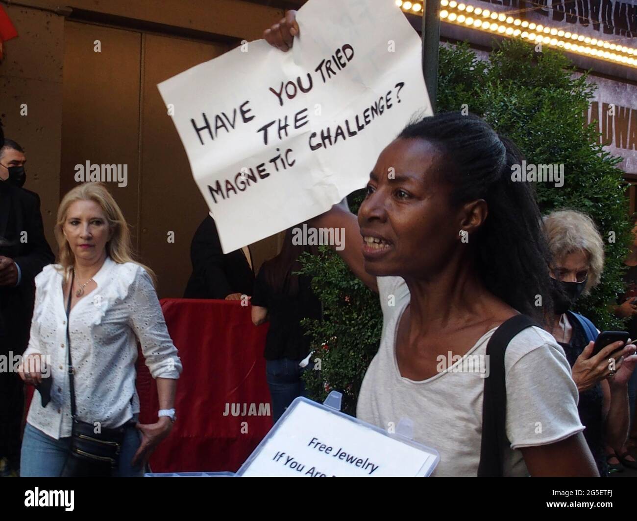 New York, New York, USA. 26th June, 2021. Anti -Vaxxers protest the ...