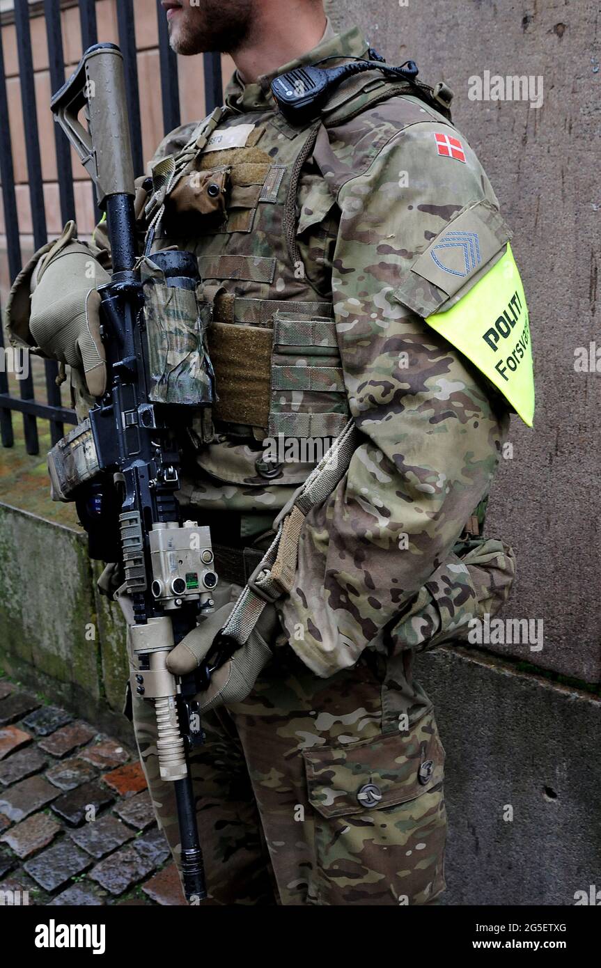 Copenhagen /Denmark - 23.October 2017. Danish army soldier will work ...