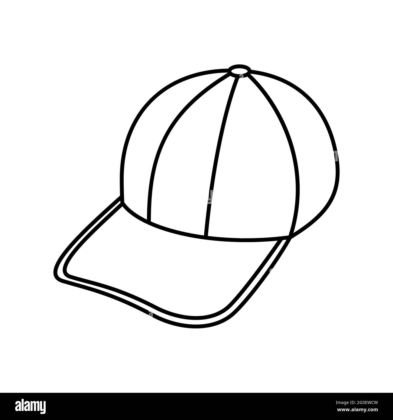 Baseball cap icon. Linear baseball cap icons. Vector illustration ...