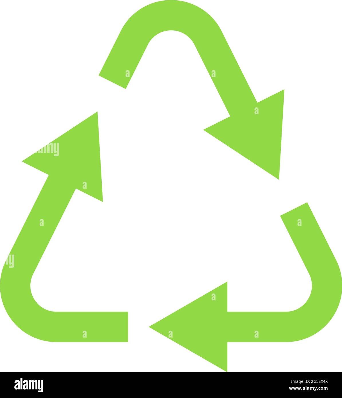 Recycling pictogram isolated icon on white background. Flat vector ...
