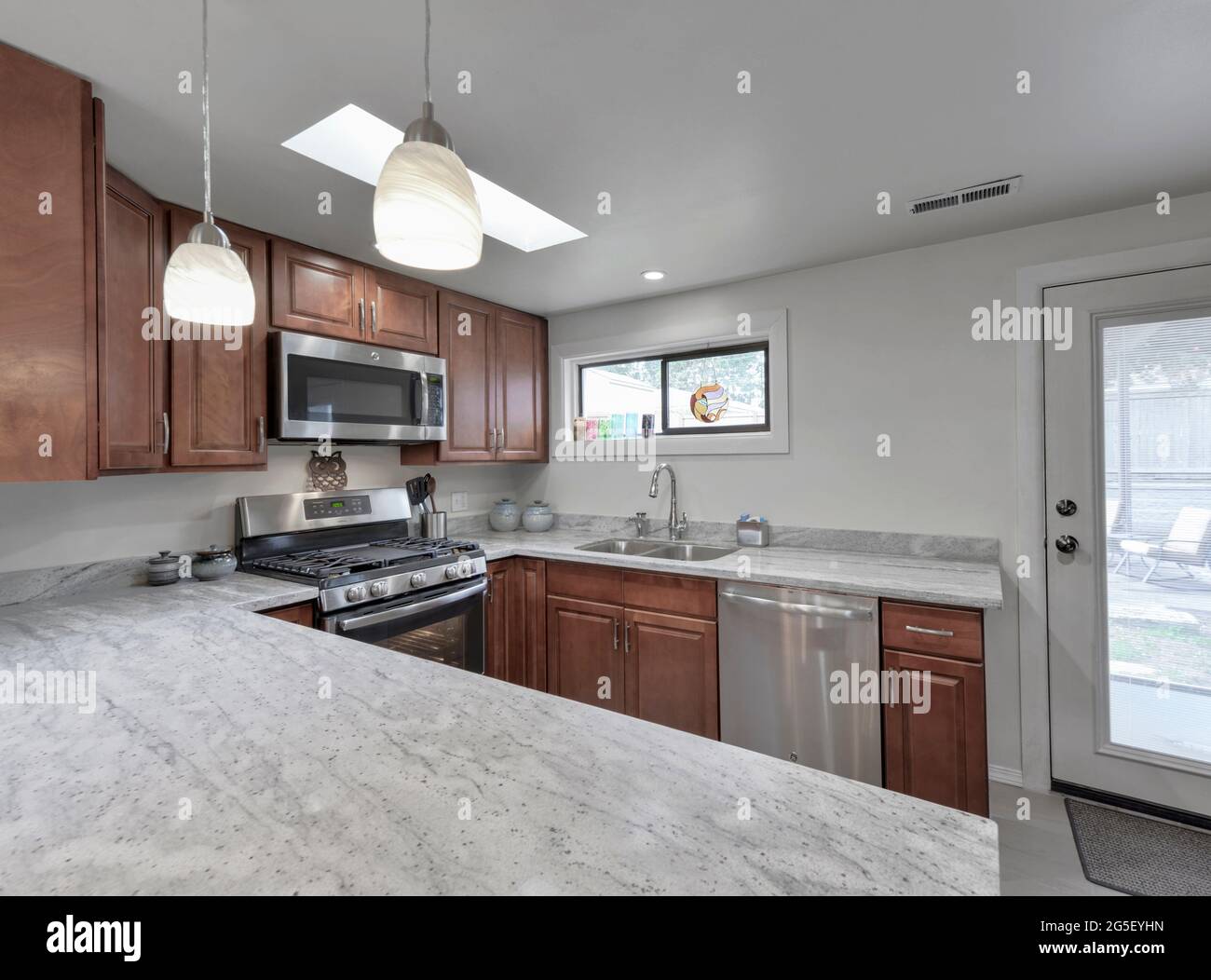 Modern residential kitchen interior Stock Photo - Alamy
