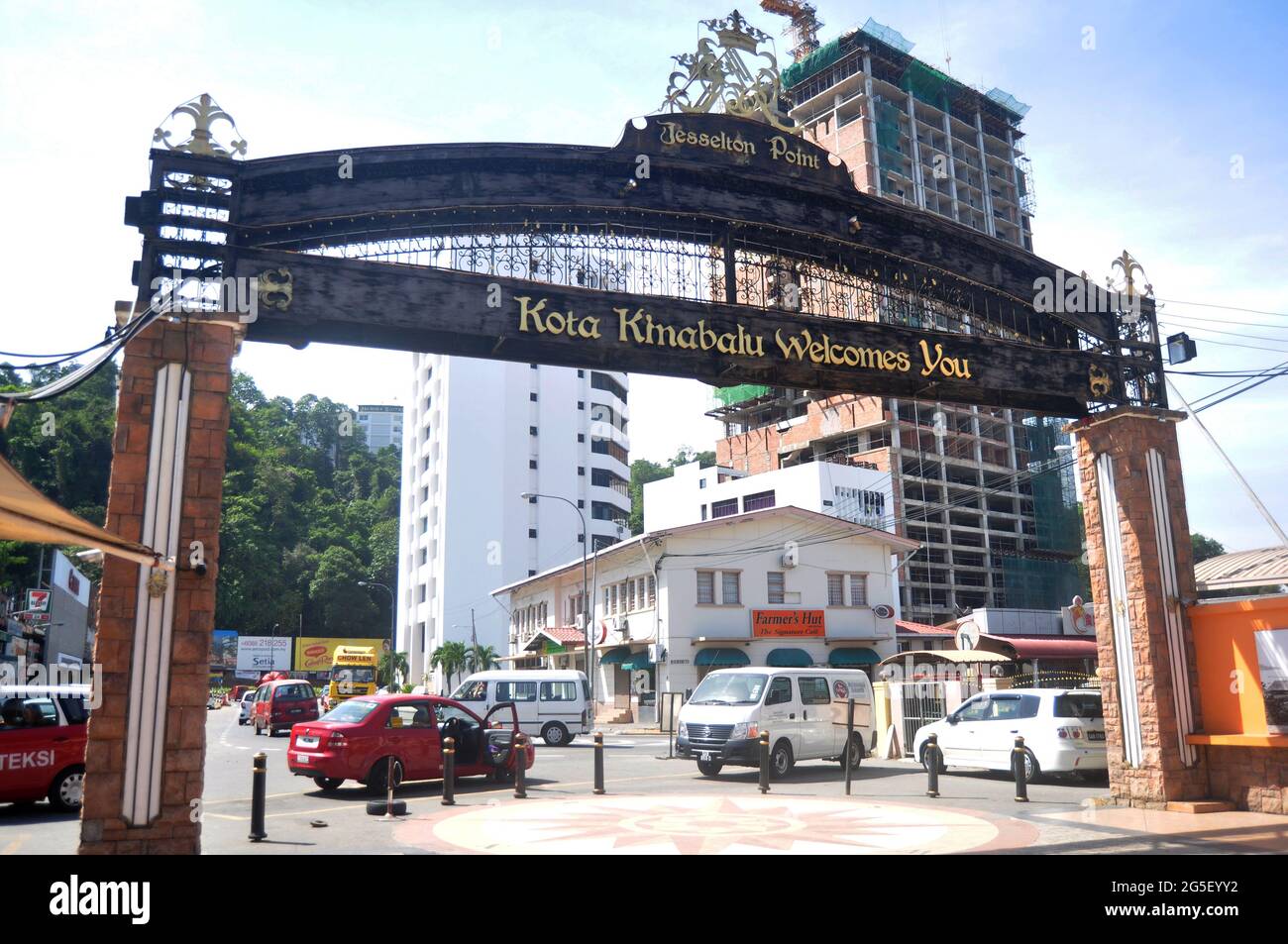 Gate entrance Jesselton point ferry service terminal of labuan and ...