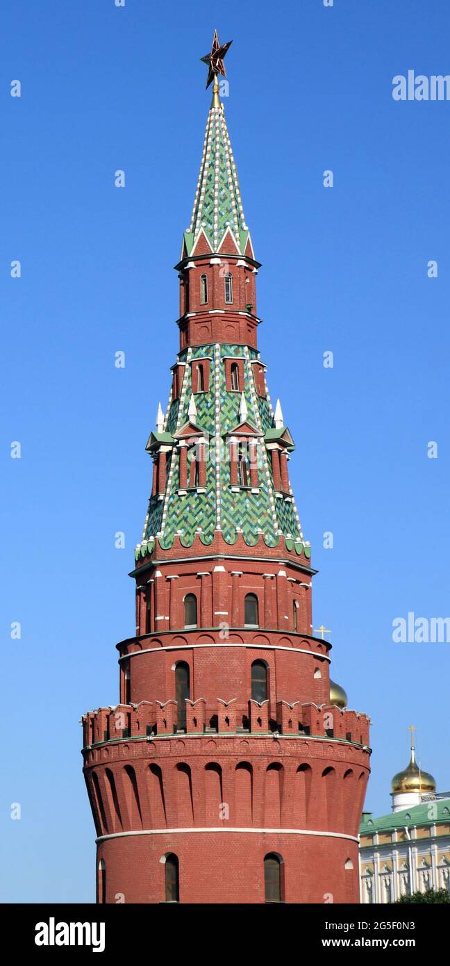 Kremlin tower on sky background in city center Stock Photo - Alamy