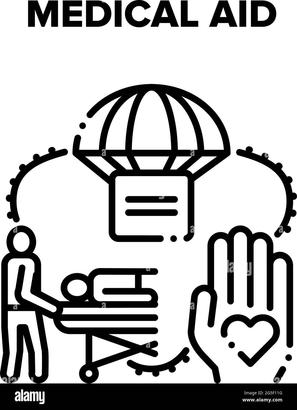 Medical Aid Vector Concept Black Illustration Stock Vector Image & Art ...