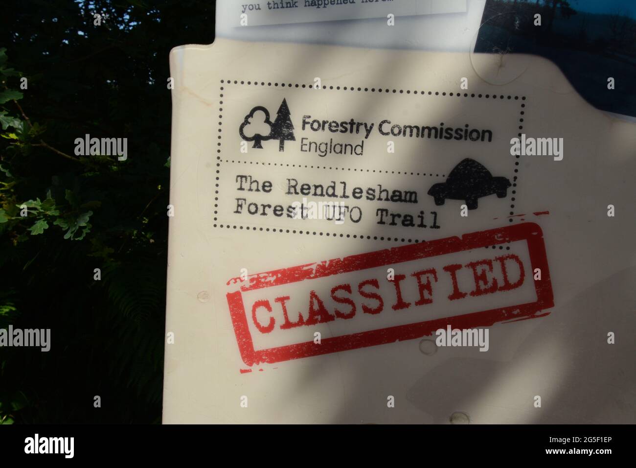 Sign in Rendlesham Forest UFO sighting at RAF Woodbridge USAF station ...