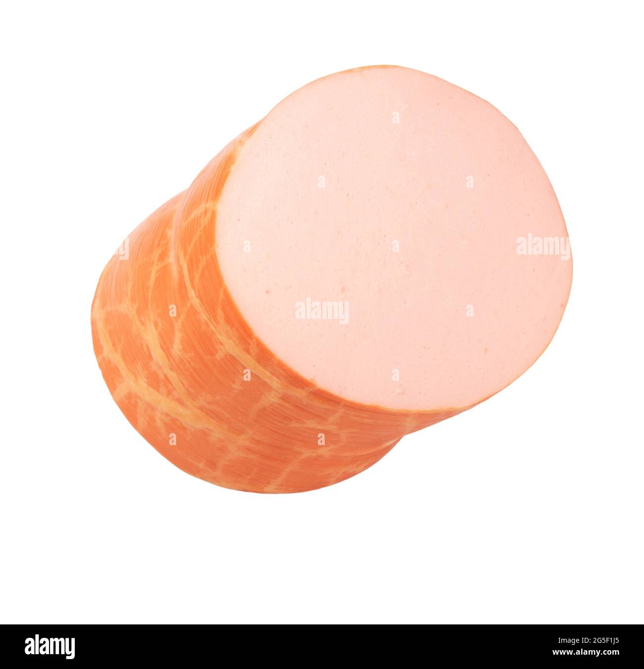 One Sausage Isolated Stock Photo - Alamy