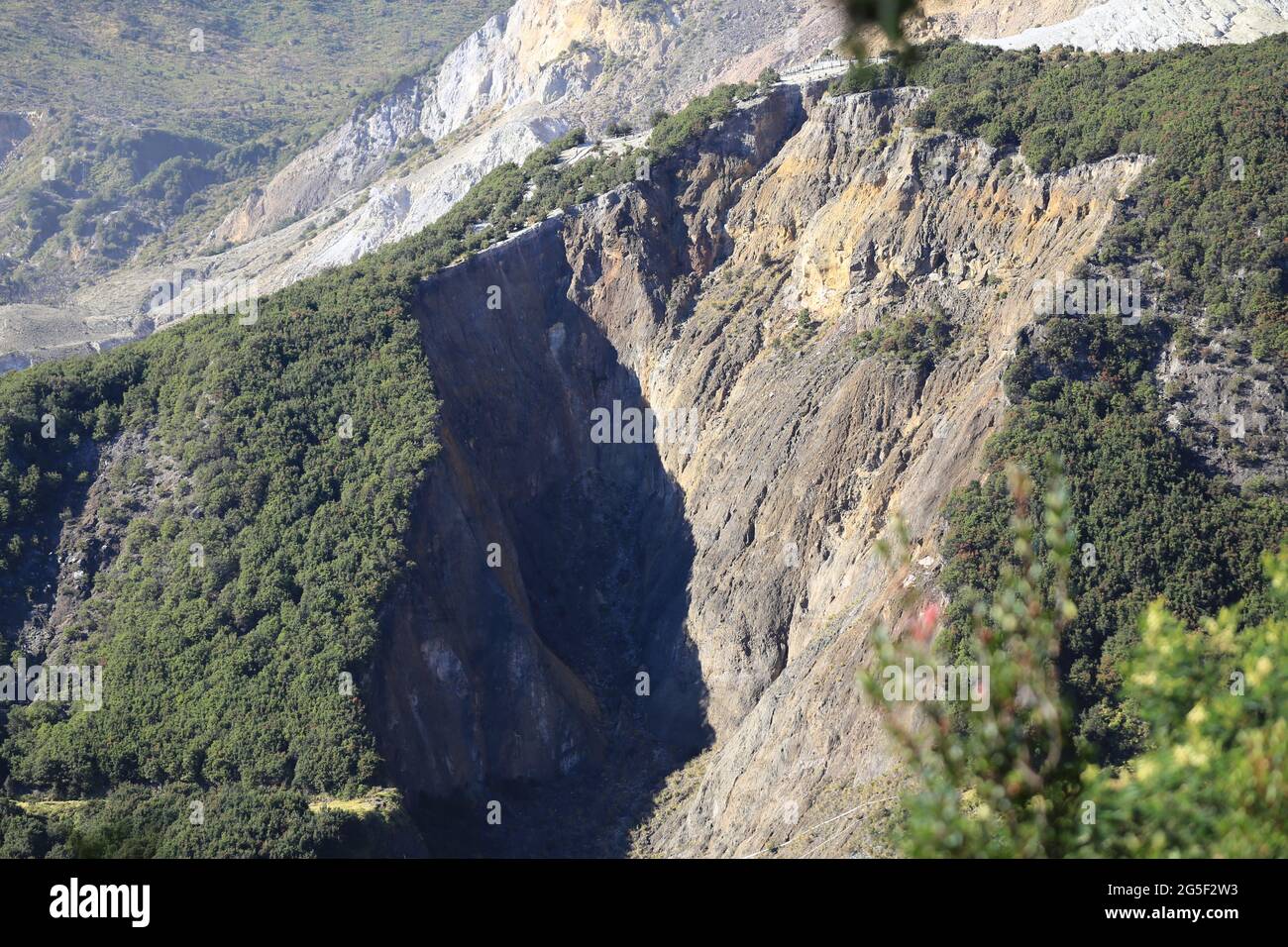 Indonesia active volcano of mountain West Java Stock Photo - Alamy