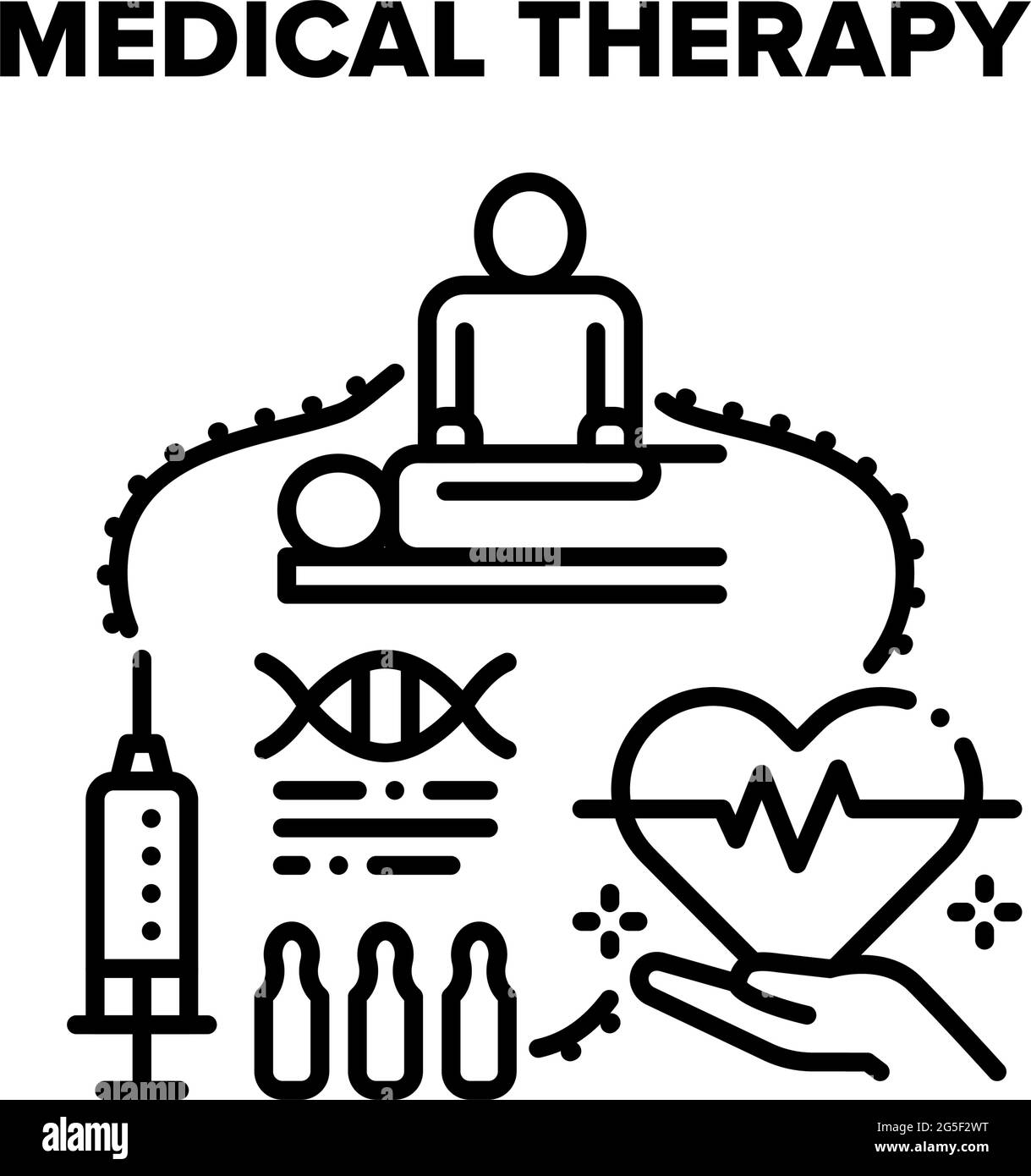 Medical Therapy Vector Concept Black Illustration Stock Vector Image ...