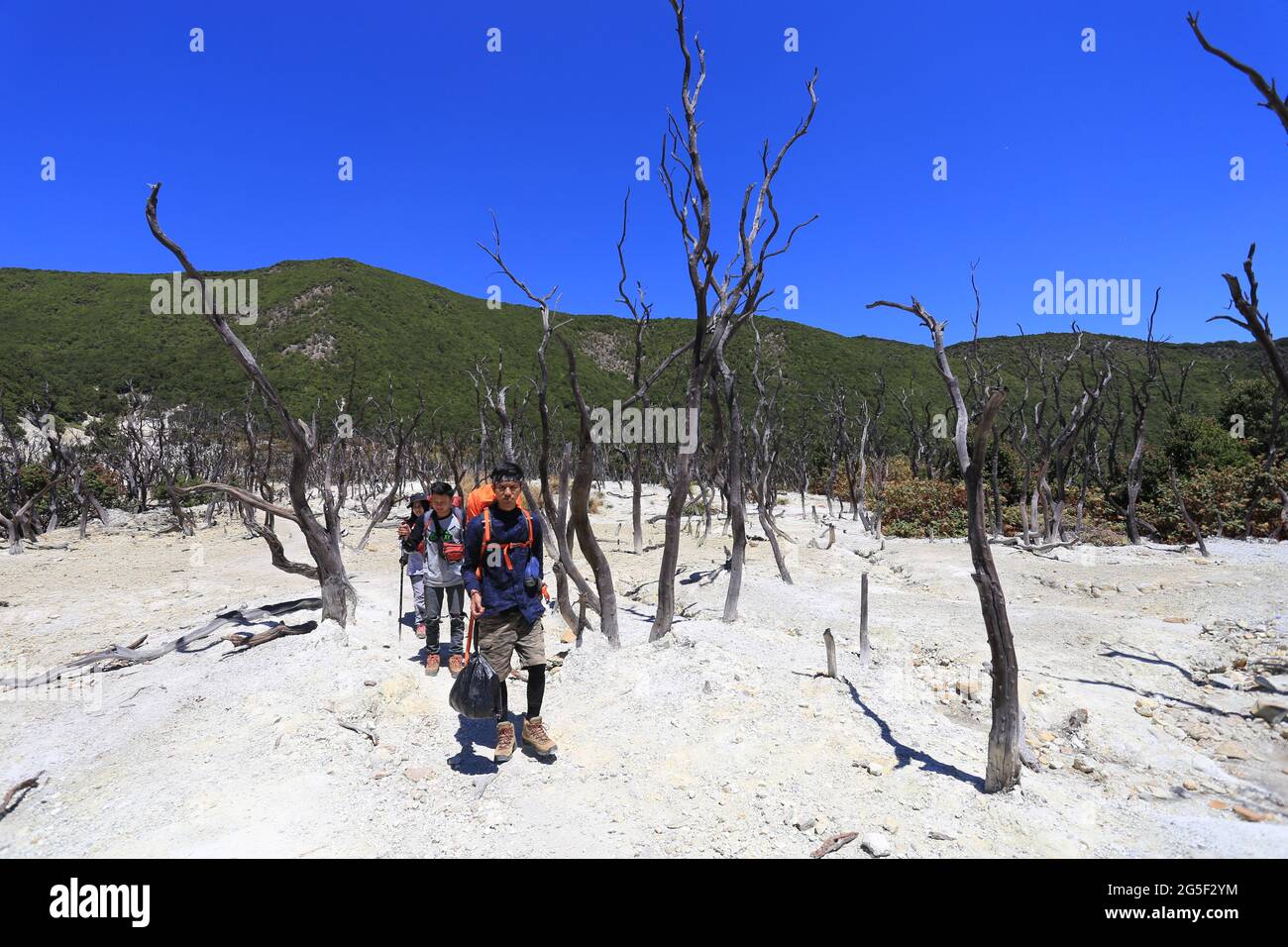 Indonesia active volcano of mountain West Java Stock Photo - Alamy