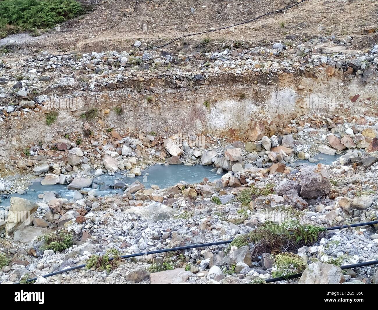 Indonesia active volcano of mountain West Java Stock Photo - Alamy