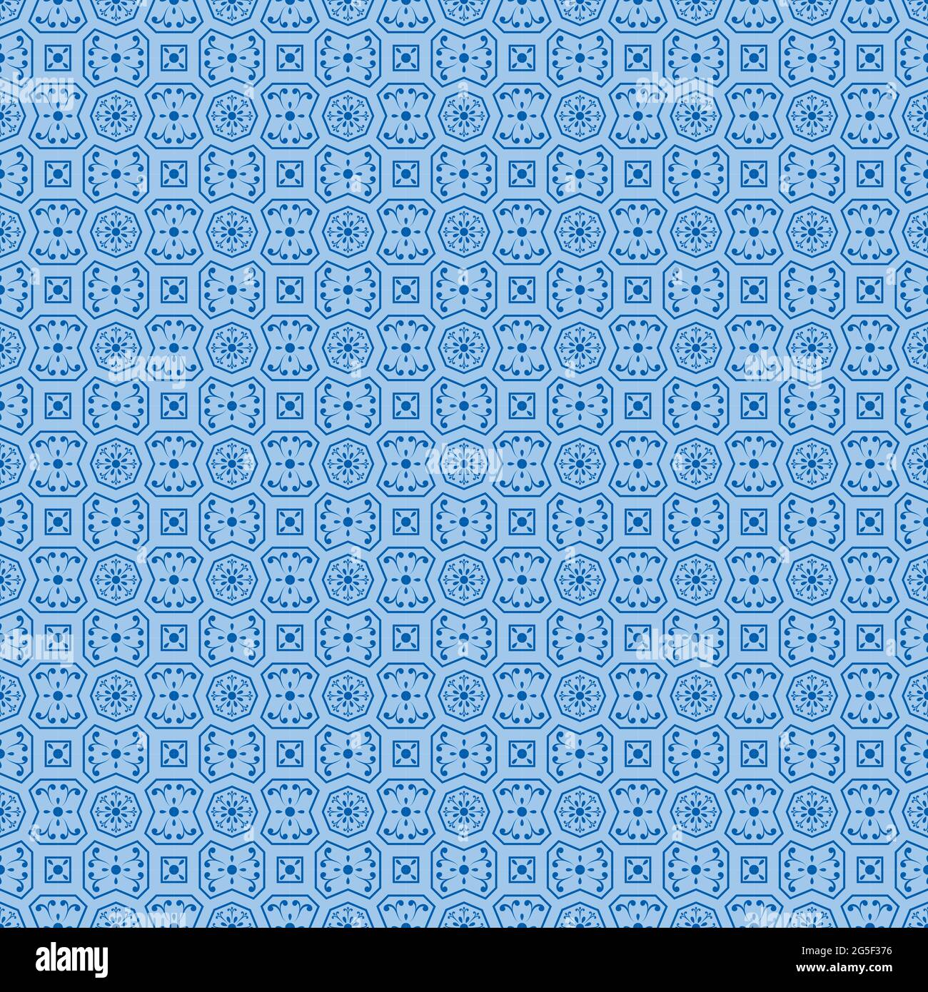 Blue Moroccan tile Pattern in Vector. Vector illustration Stock Vector Image & Art - Alamy