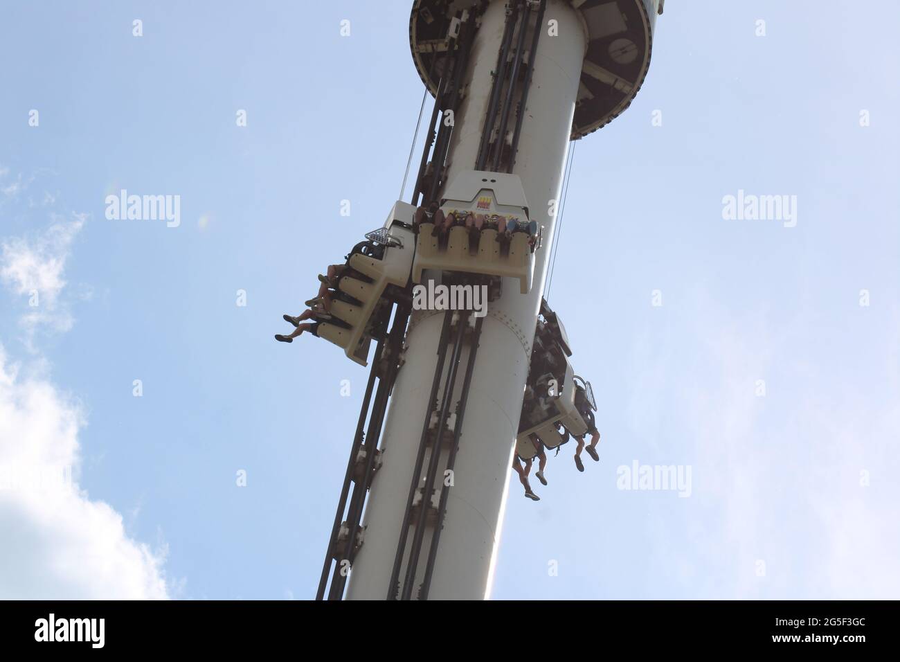 Free Fall Tower at Holiday-Park in Hassloch, Germany Stock Photo - Alamy