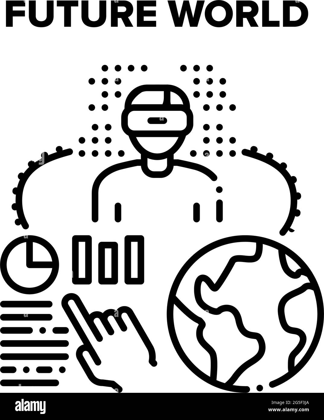 Future World Vector Concept Black Illustration Stock Vector Image & Art ...