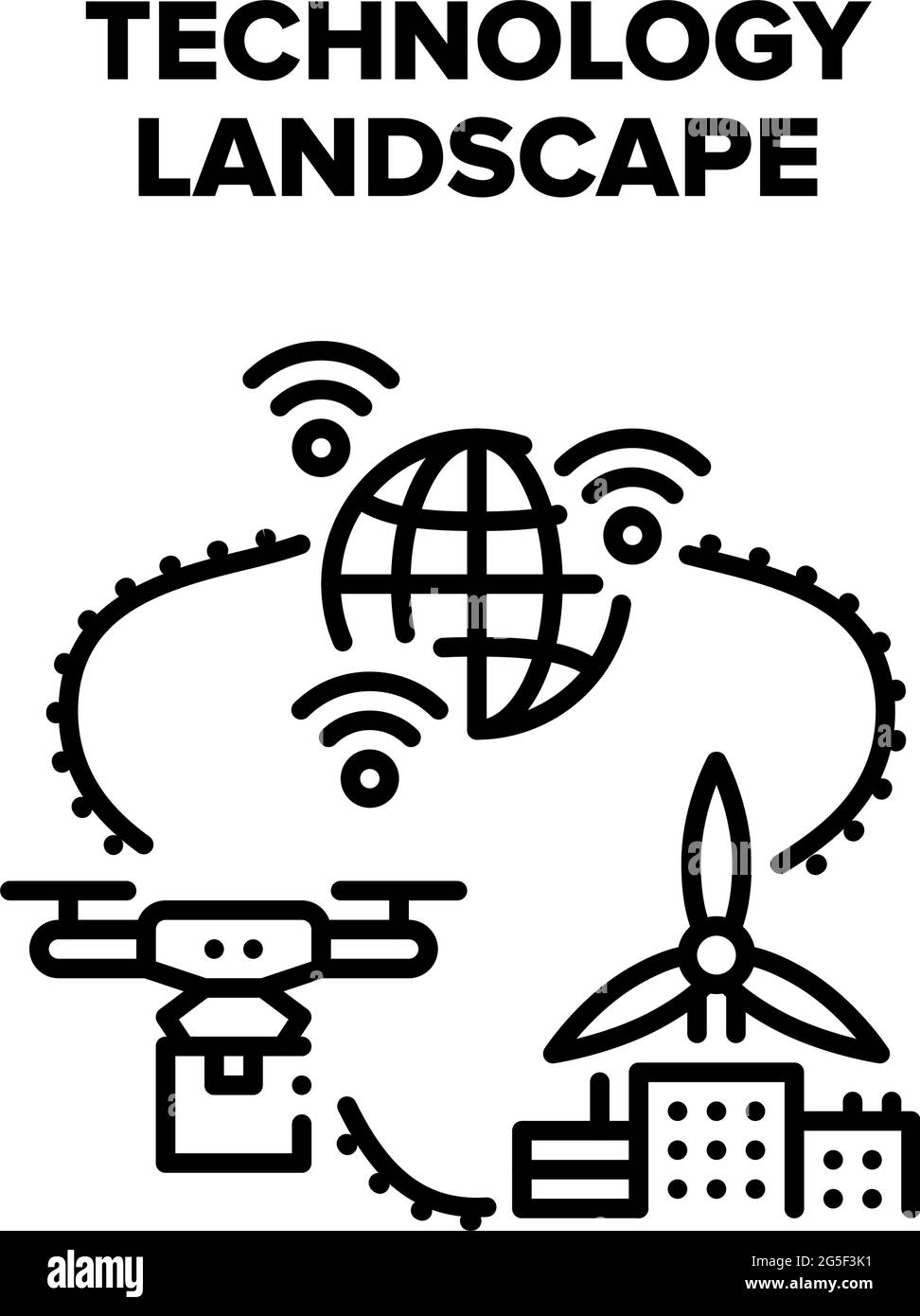 Technology Modern Landscape Vector Concept Stock Vector Image & Art - Alamy