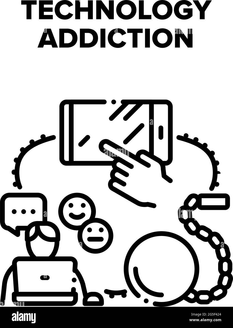 Technology Gadget Addiction Vector Concept Stock Vector Image & Art - Alamy Technology Gadget Addiction Vector Concept Stock Vector Image & Art - Alamy