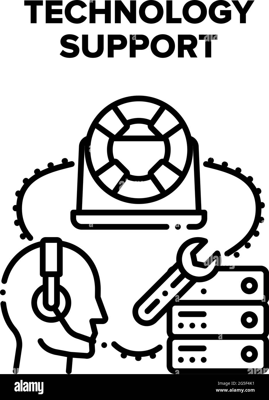 Technology Support Assist Vector Concept Stock Vector Image & Art - Alamy