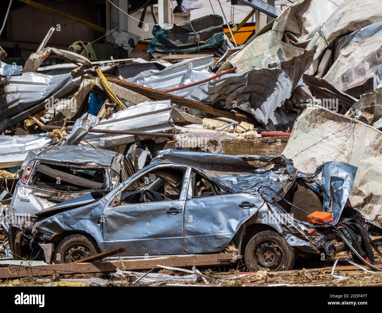 Tornado Damage Car