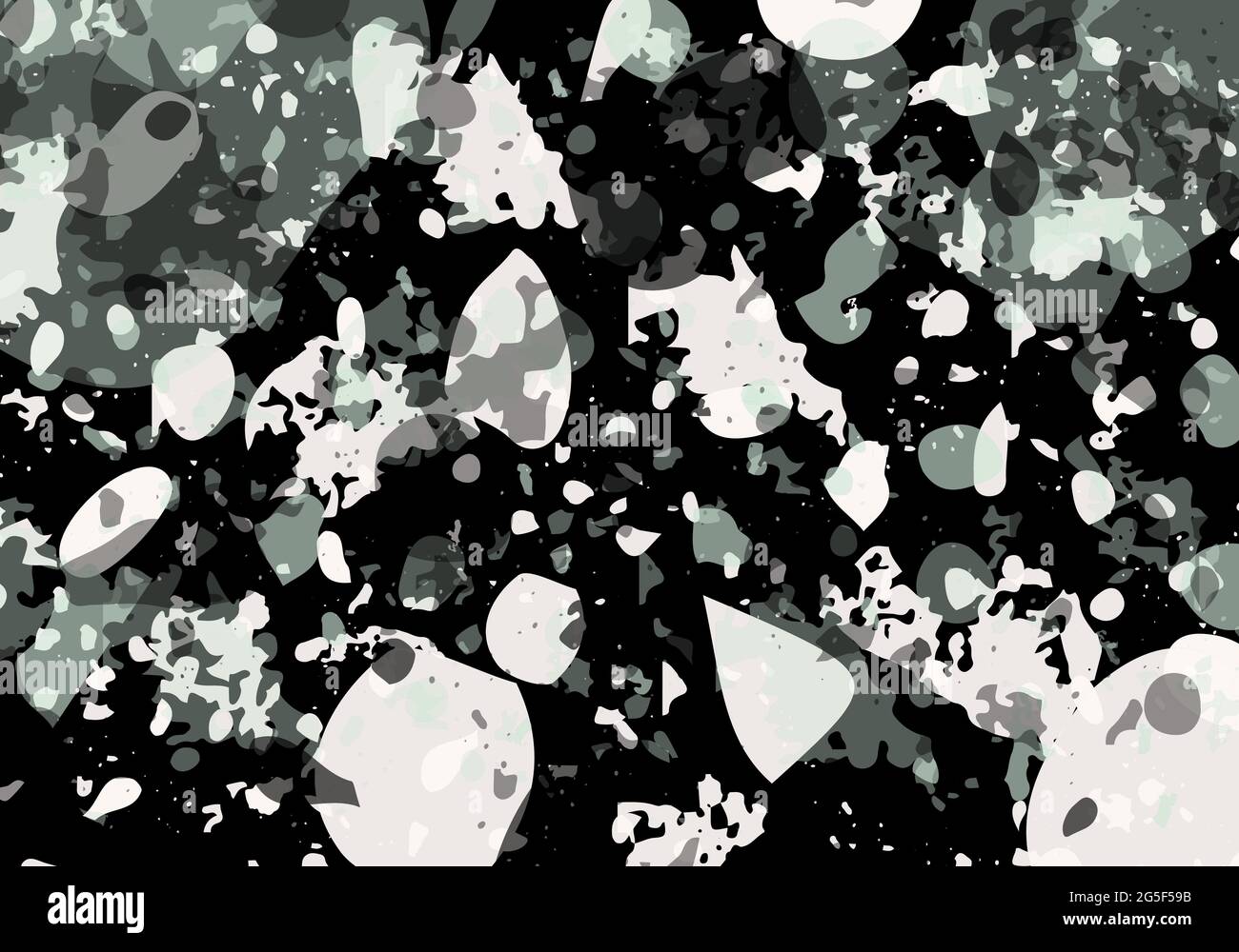 Terrazzo modern abstract template. Black, green and pink texture of ...