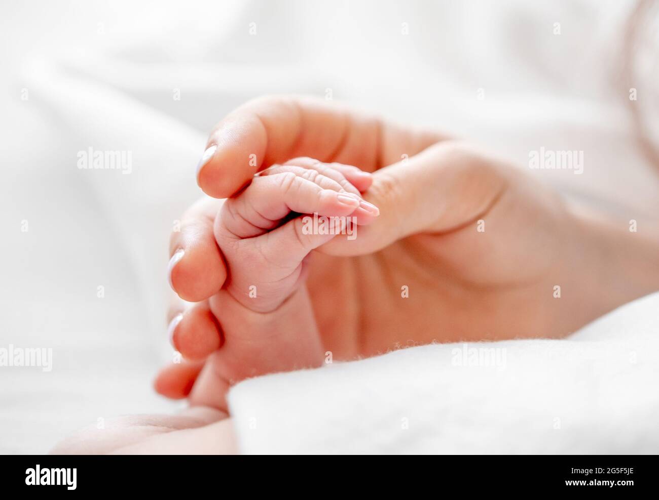Baby hand holding mother finger hi-res stock photography and images - Alamy