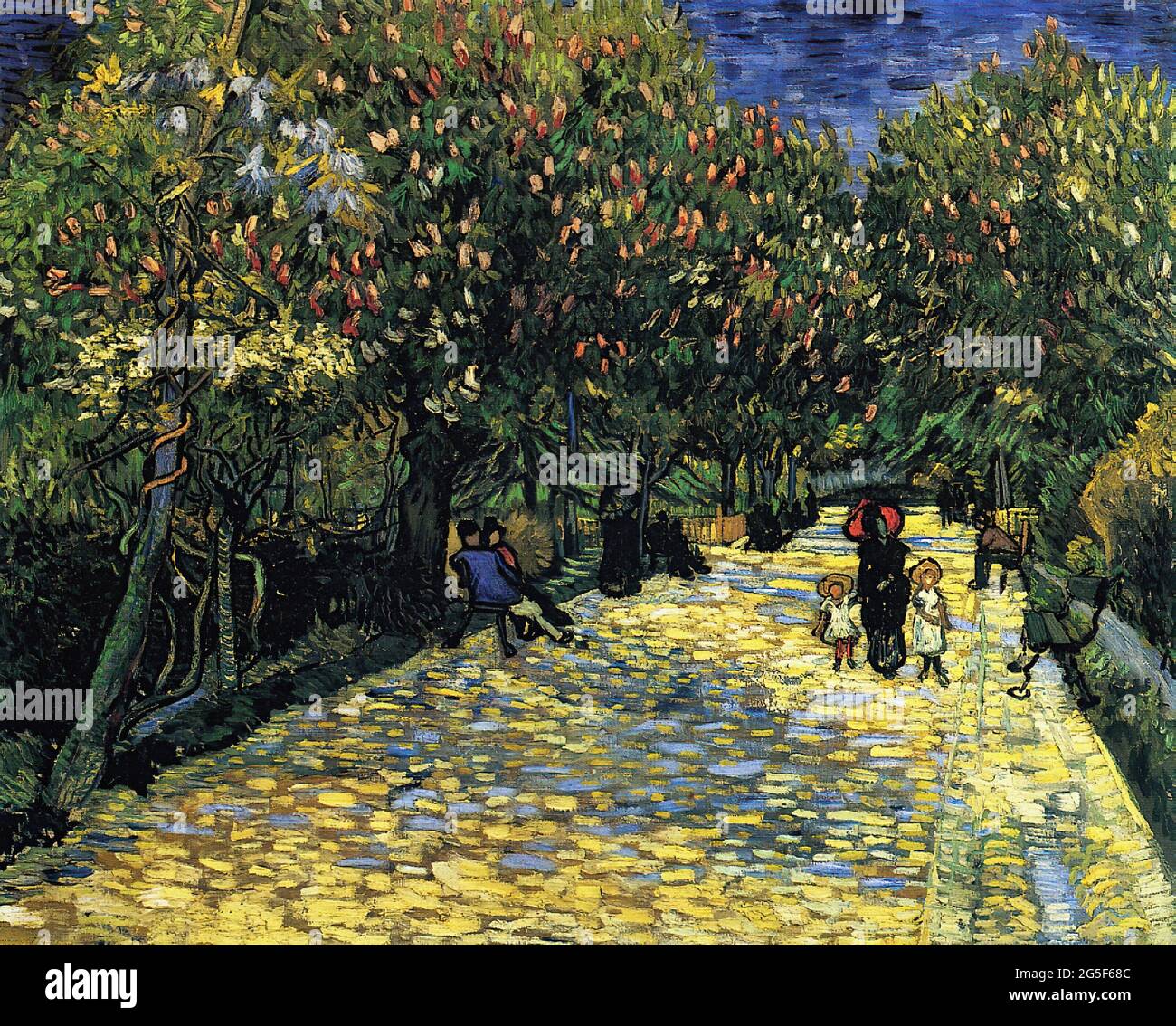 Vincent Van Gogh - Avenue with Flowering Chestnut Trees Arles 1889 ...