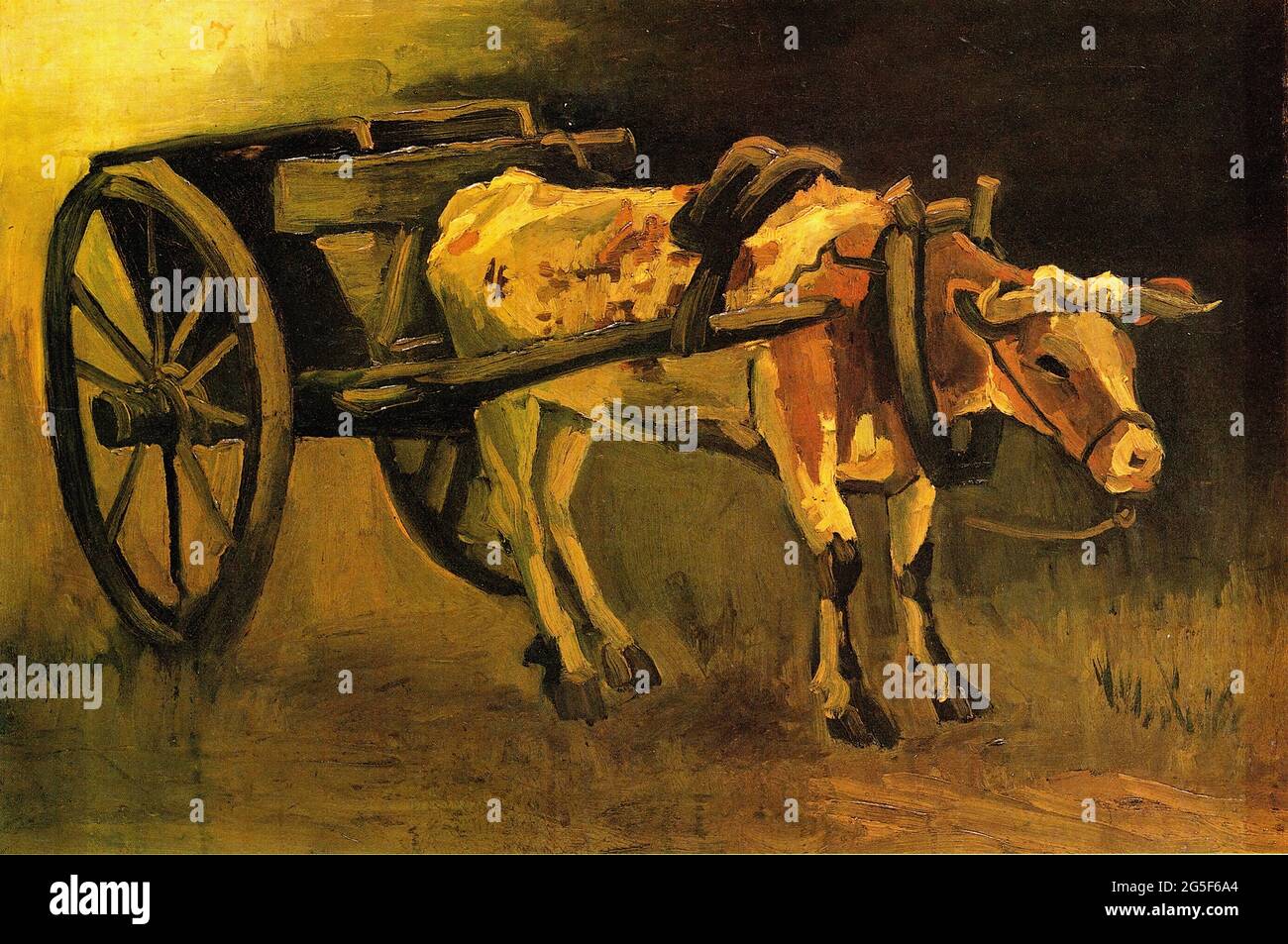Vincent Van Gogh - Cart with Red White Ox 1884 Stock Photo - Alamy