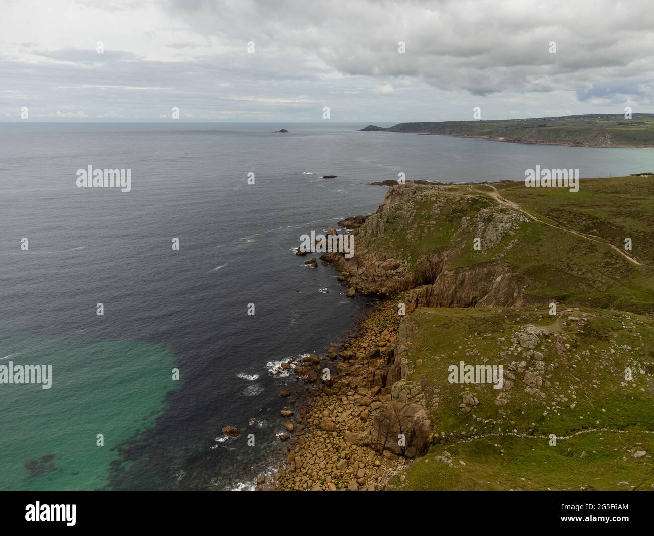 Lands end cornwall drone hi-res stock photography and images - Alamy
