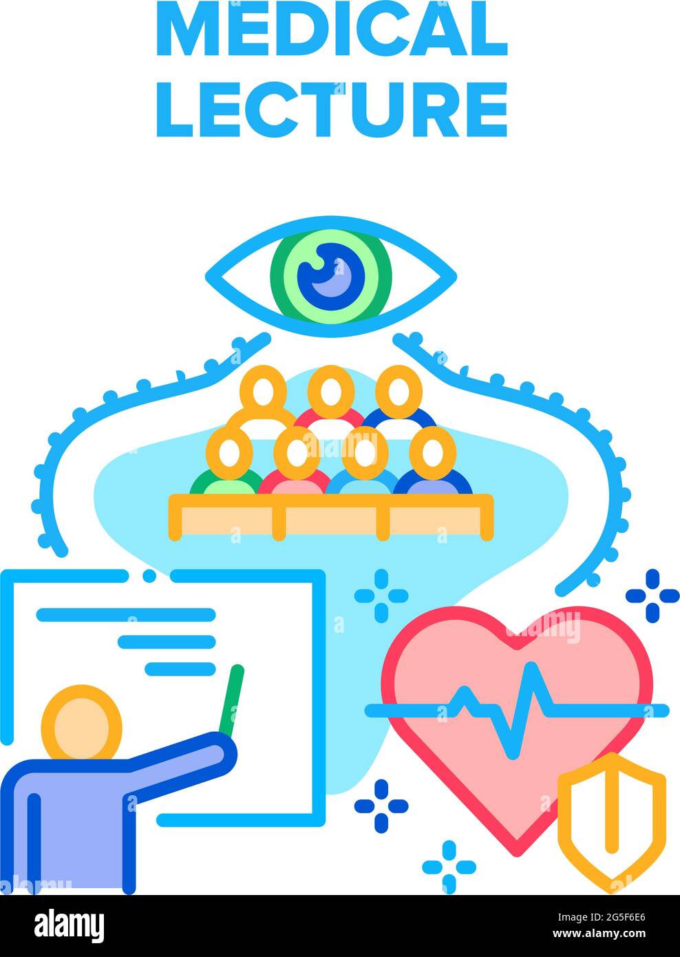 Lecturer teaching hospital students Stock Vector Images - Alamy