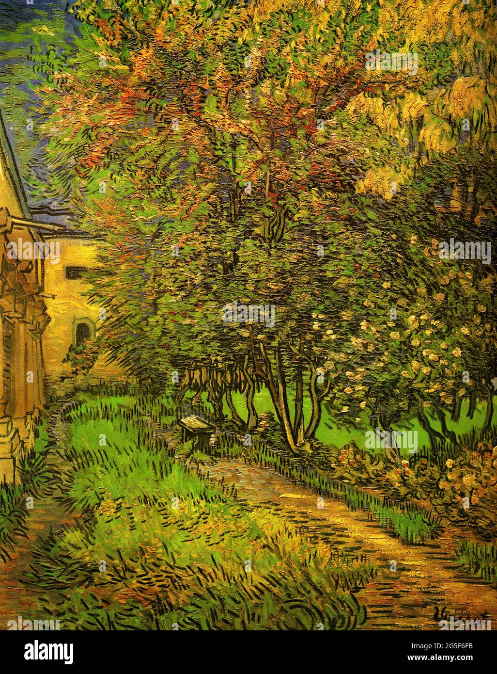 Vincent Van Gogh - Garden Saint Paul Hospital 1889 2 1889 Stock Photo ...