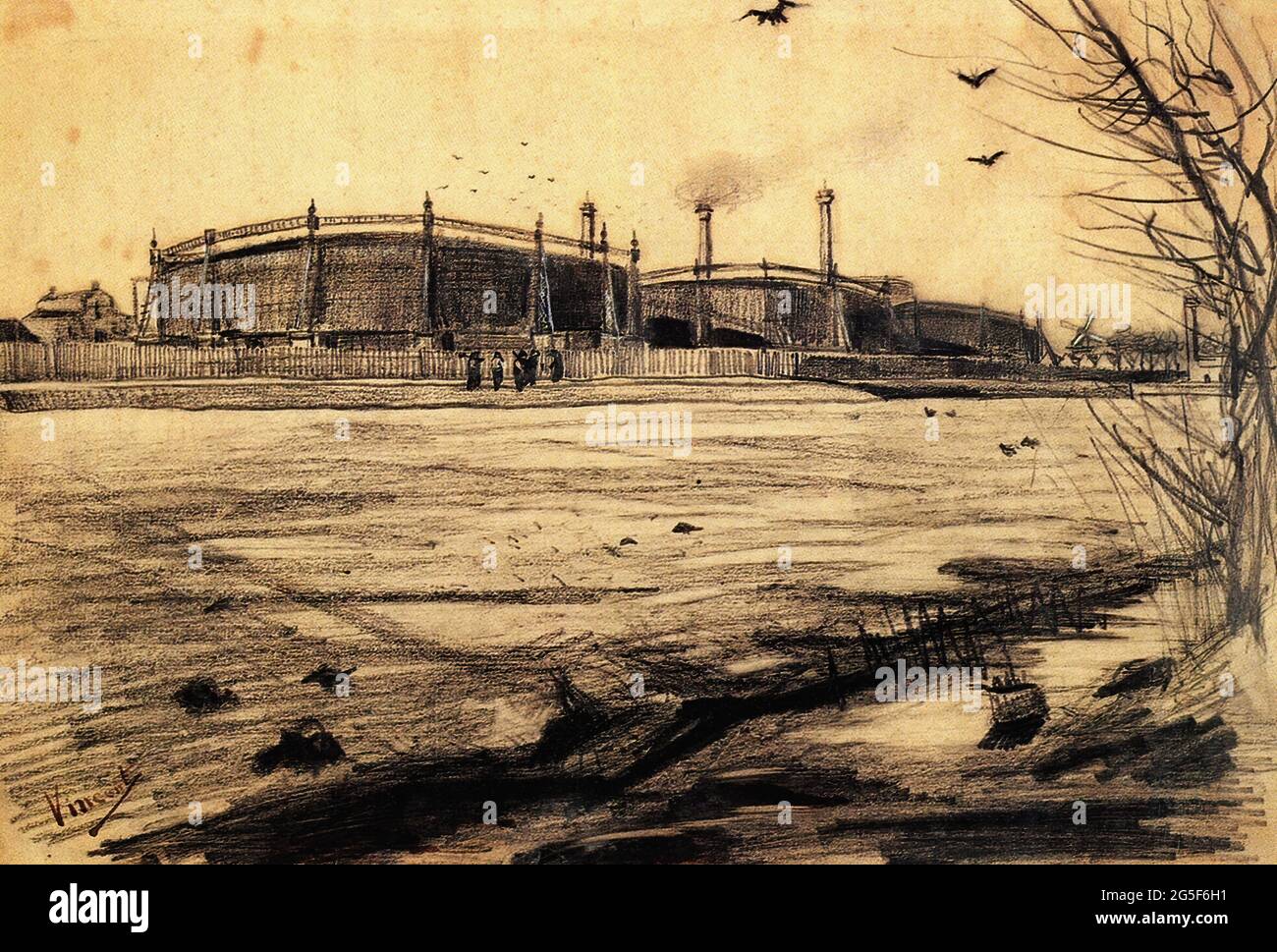 Vincent Van Gogh - Gasworks 1882 Stock Photo - Alamy