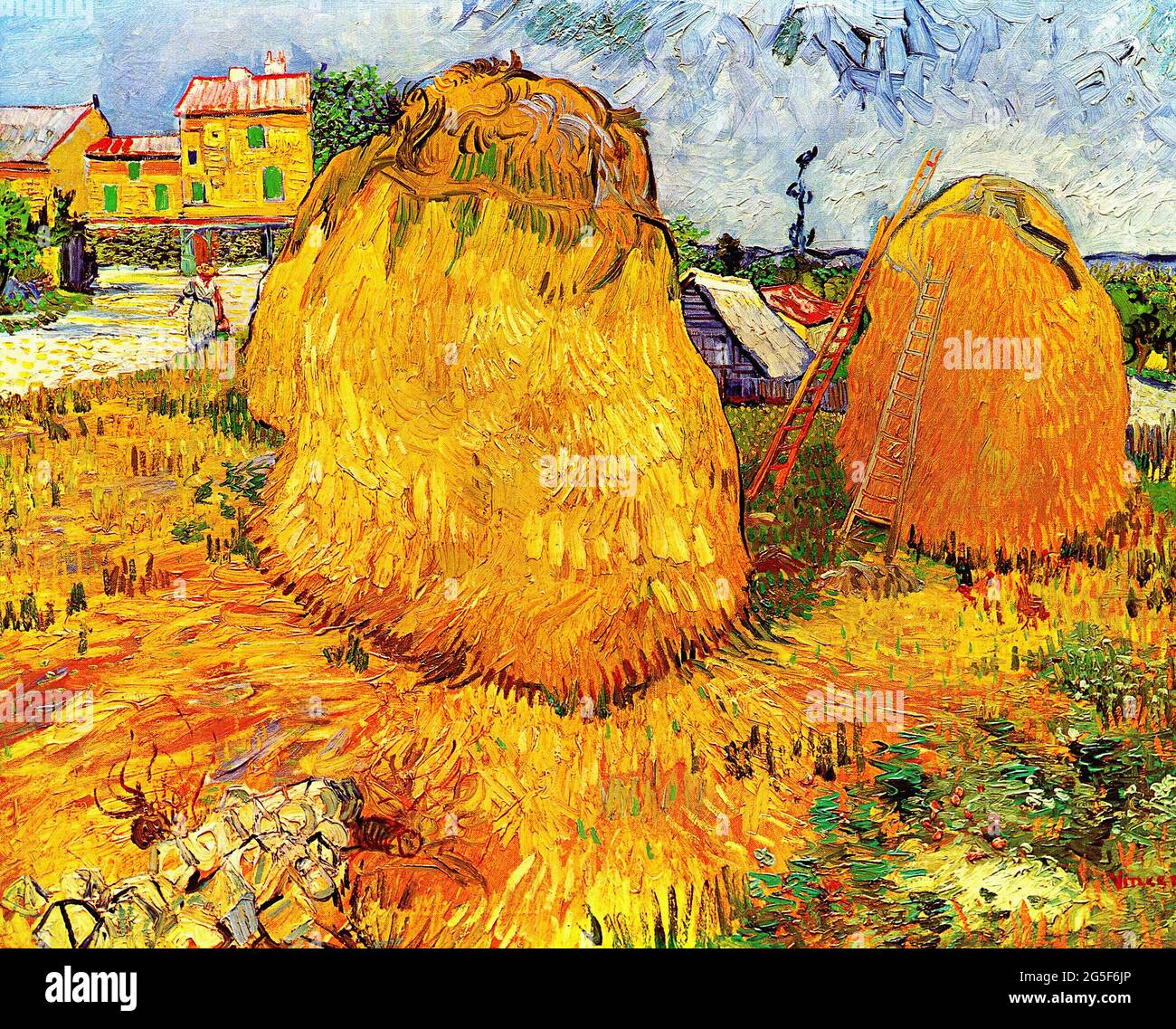 Vincent Van Gogh - Haystacks Provence 1888 Stock Photo - Alamy