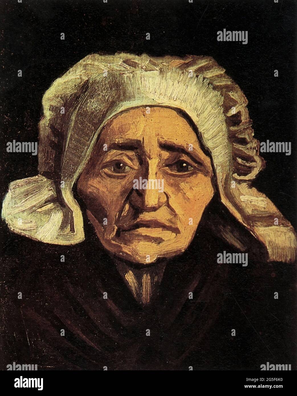 Vincent Van Gogh - Head an Old Peasant Woman with White Cap 1884 1 1884 ...