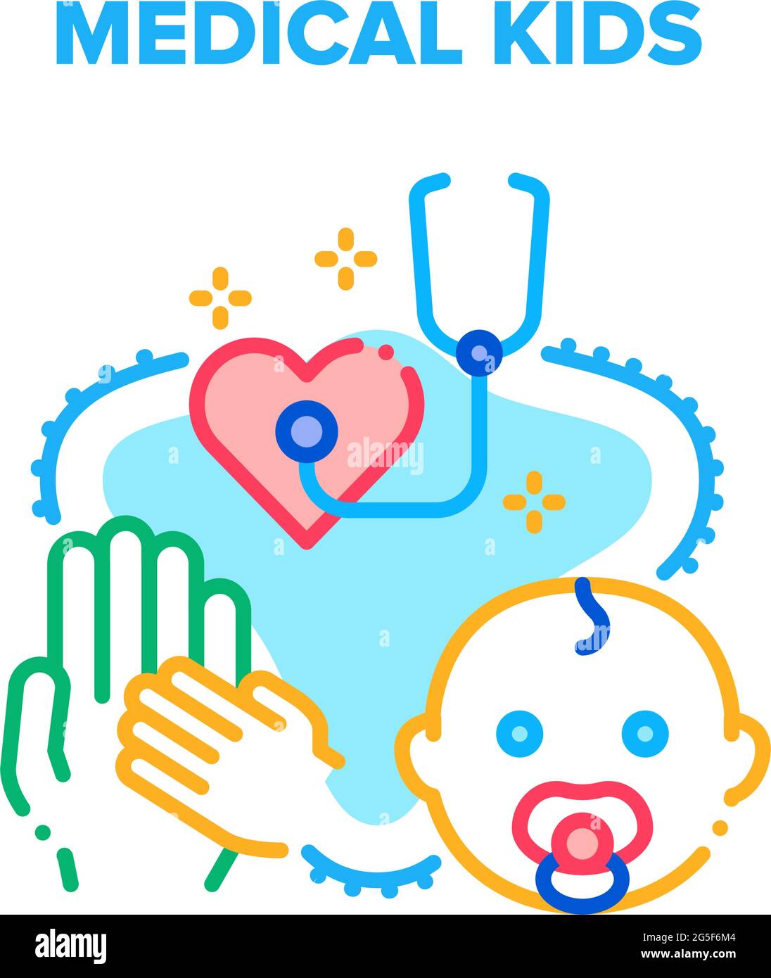 Medical Kids Vector Concept Color Illustration Stock Vector Image & Art ...