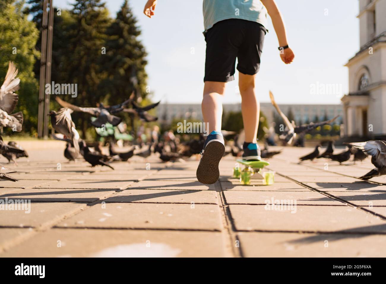 Riding penny board hi-res stock photography and images - Alamy