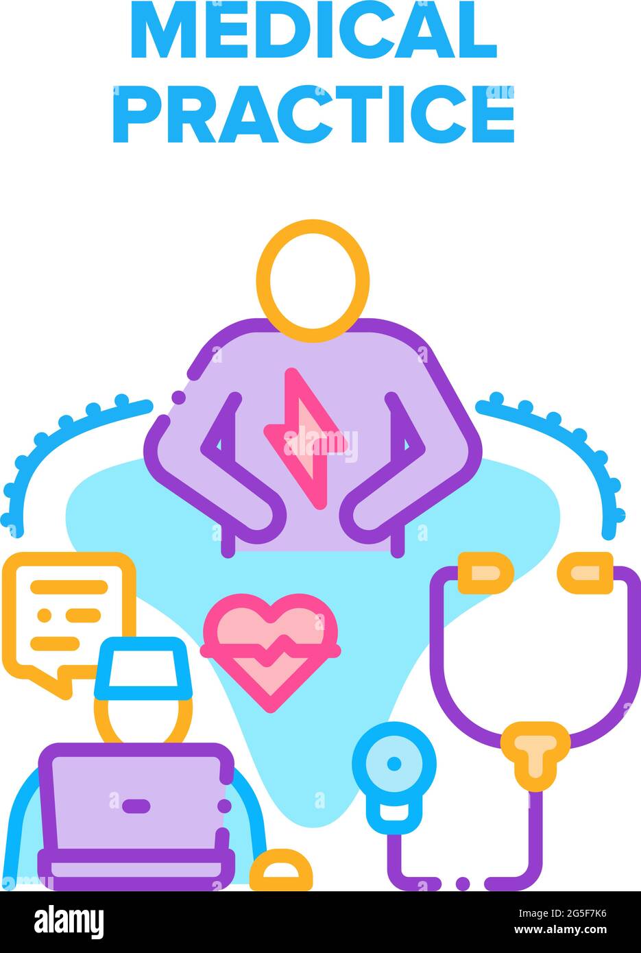Medical Practice Vector Concept Color Illustration Stock Vector Image ...