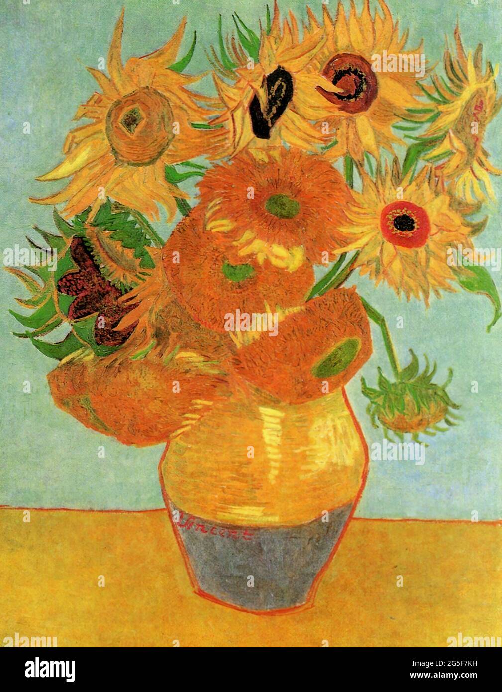 Vincent Van Gogh - Still Life Vase with Twelve Sunflowers 1 C 1889 ...