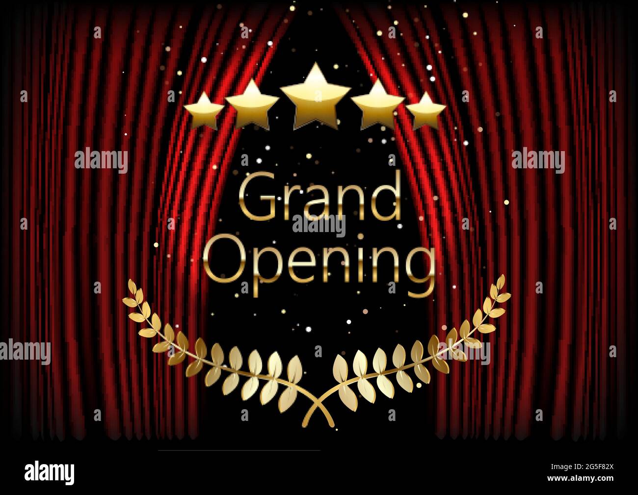 Grand opening event design gold confetti. Vector Stock Vector Image ...