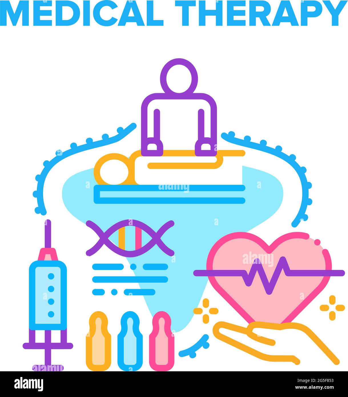 Medical Therapy Vector Concept Color Illustration Stock Vector Image ...