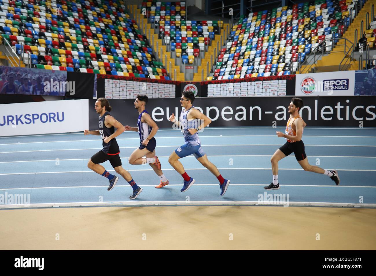 ISTANBUL, TURKEY - MARCH 07, 2021: Athletes running during Turkish ...